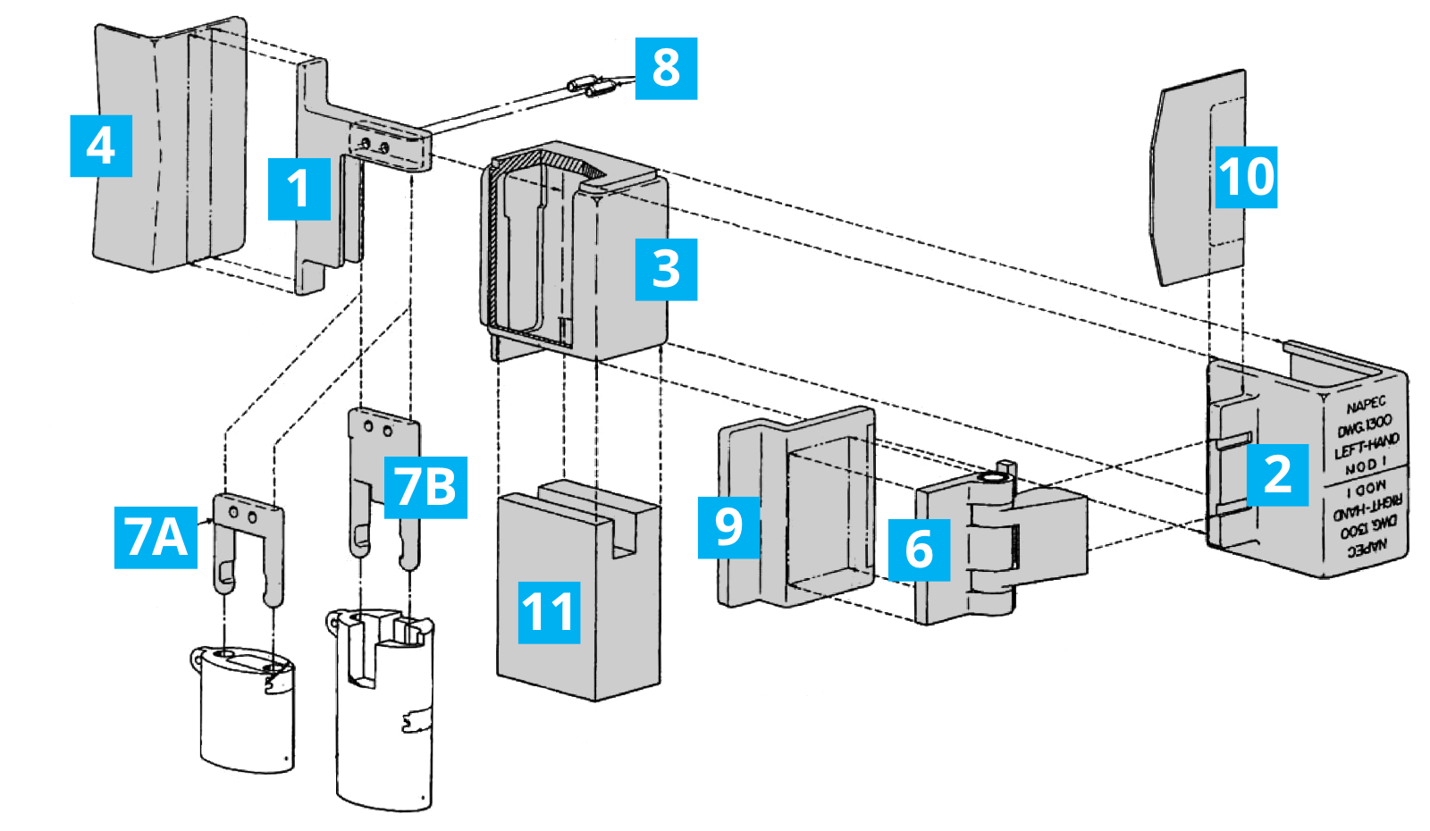 -1300 SERIES HASPS – NAPEC Hasp